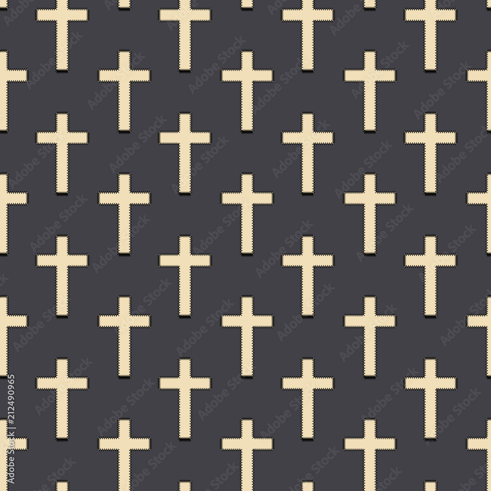 Christian cross pattern. Simple illustration of christian cross vector ...