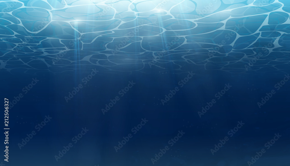 Summer. Texture of water surface. Underwater background with wave ...