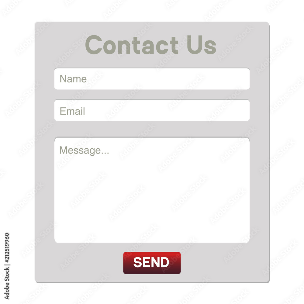 Simple Contact us form modern templates. Web Site design on white ...