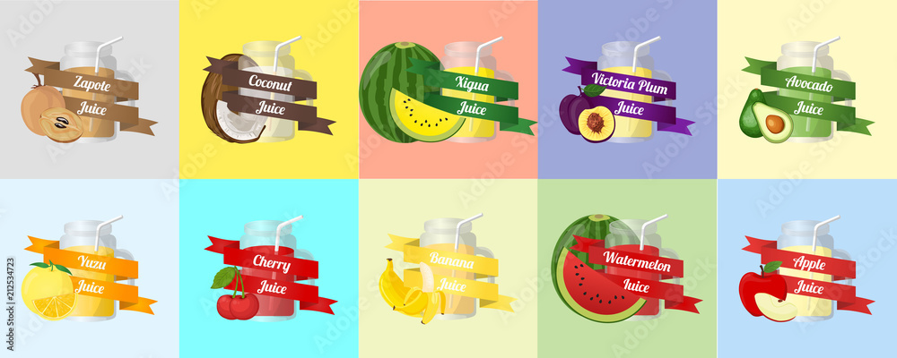 Fruit Juice Vector Stock Vector | Adobe Stock