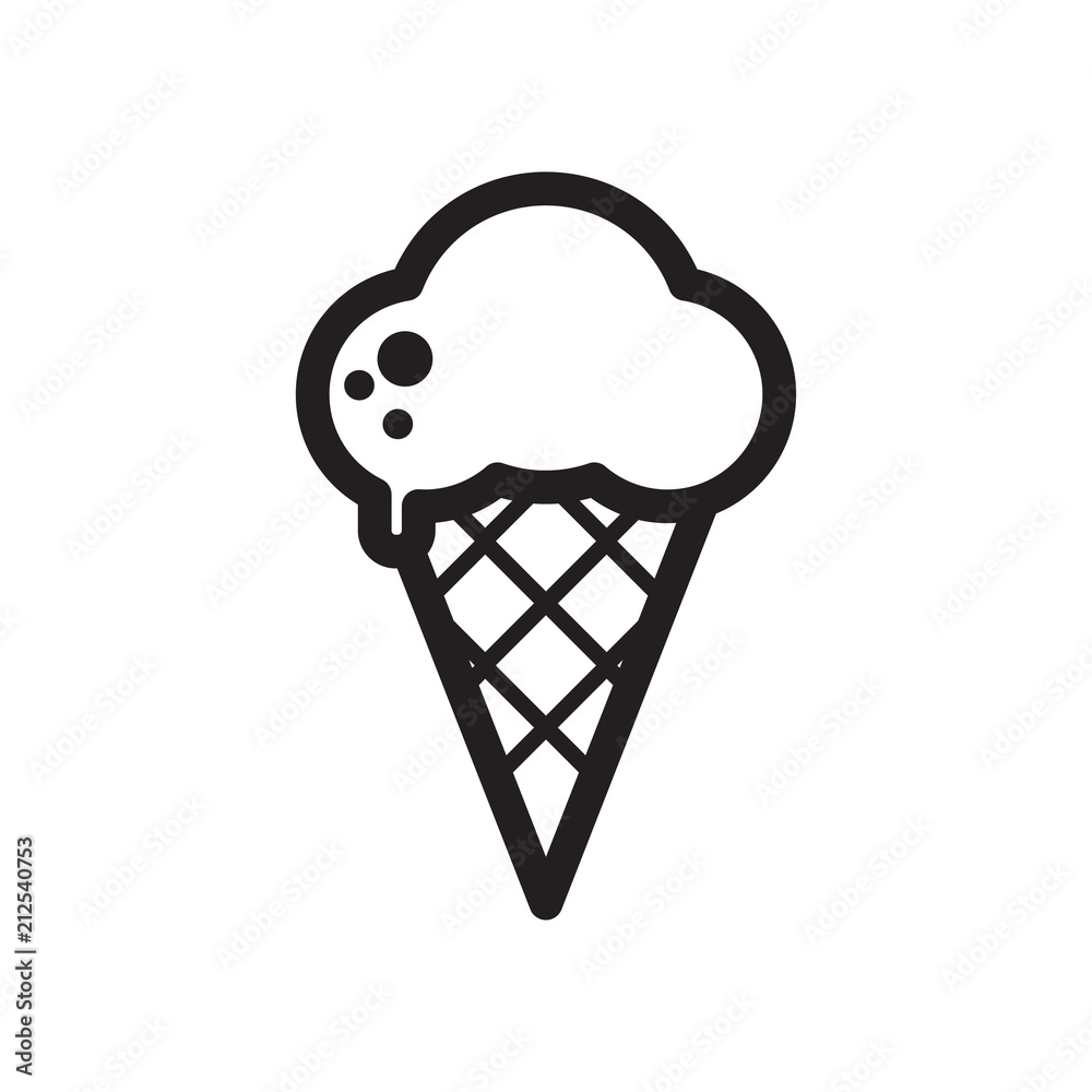Melting Ice Cream Cone Clip Art