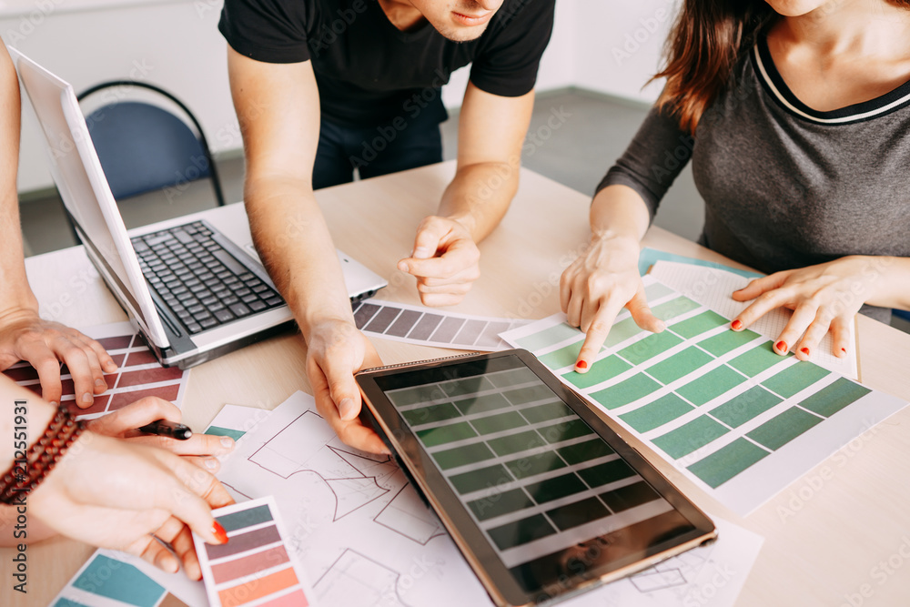 Design, teamwork, brainstorming, business meeting, people, office ...