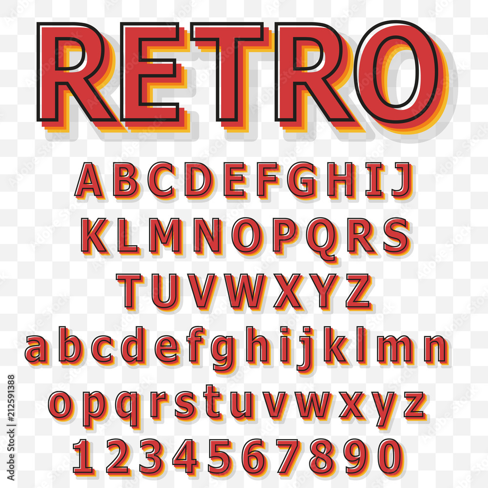 Vintage alphabet vector font. Old style typeface Stock Vector | Adobe Stock