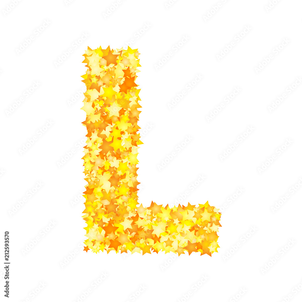 The Letter L In Yellow