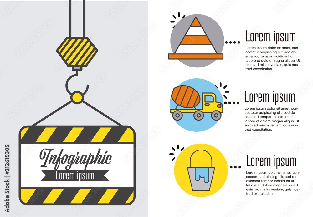 Construction Infographic Layout Stock Template | Adobe Stock