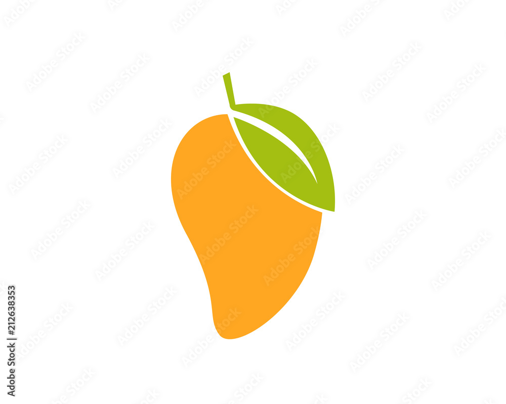 Mangoes in flat style mango logo mango icon vector image Stock Vector ...