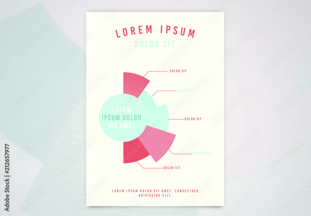 Pie Graph Poster Layout Stock Template | Adobe Stock