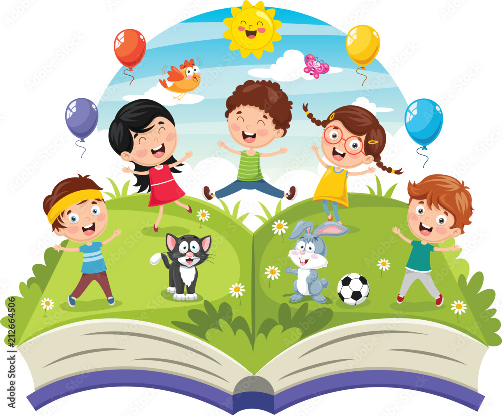 Vector Illustration Of Children Stock Vector | Adobe Stock