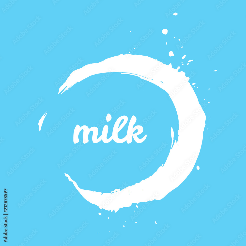 Dairy milk semicircle splash abstract logo. Organic design template ...