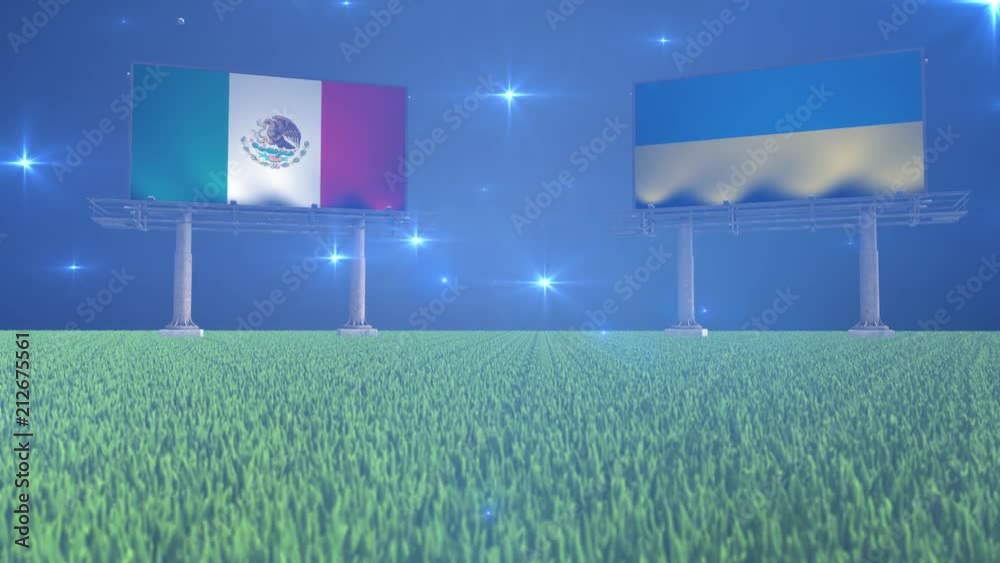 Vidéo Stock 3d animated soccer ball bouncing in front of billboards ...