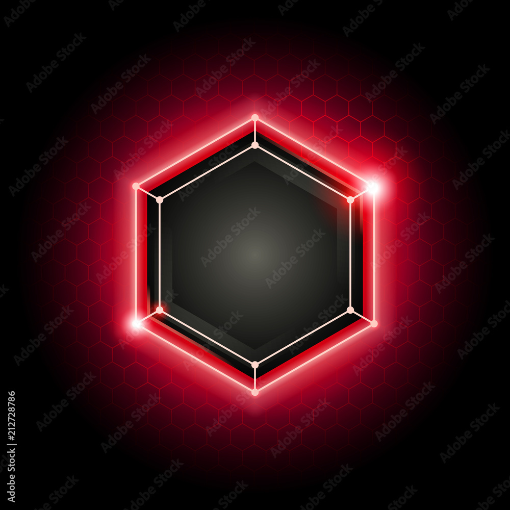 vector illustration red abstract modern metal cyber technology ...