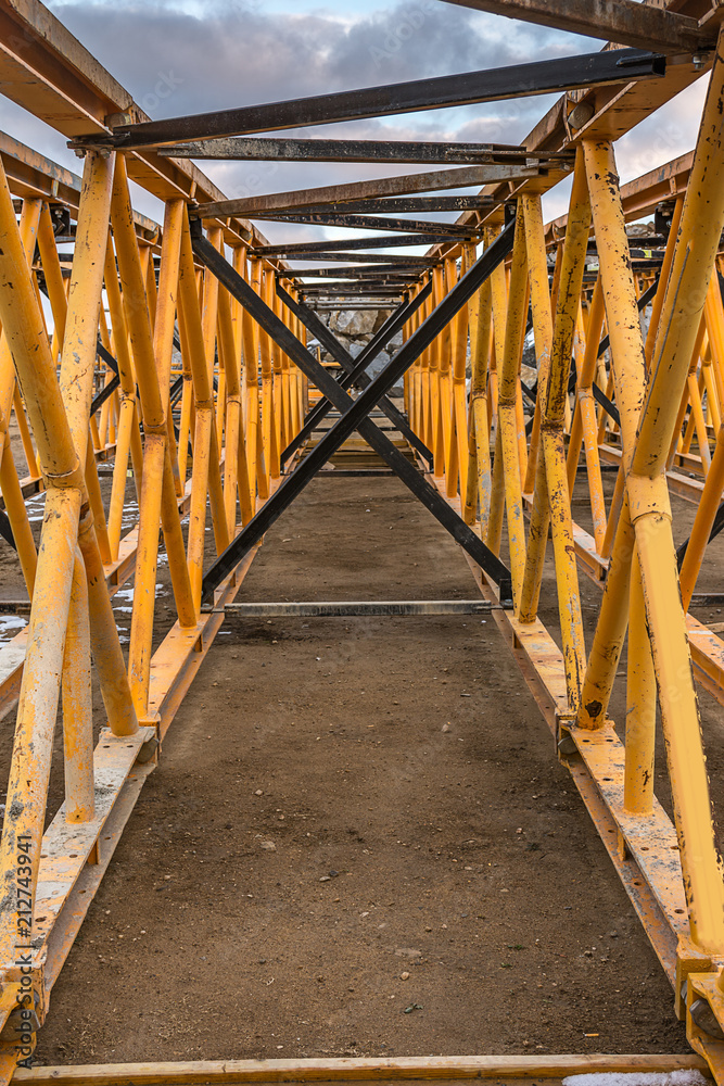 Formwork for the construction of a pillar of a bridge Stock Photo ...