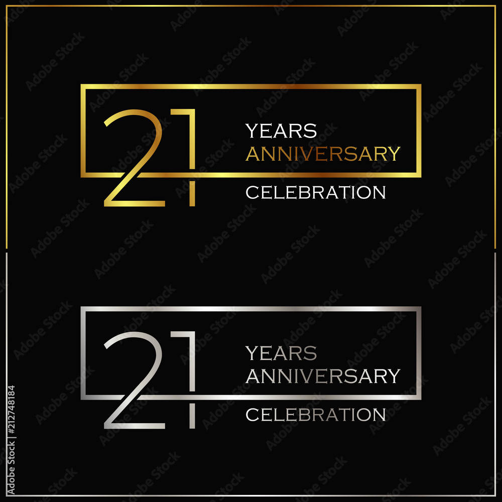 21st years anniversary celebration background Stock Vector | Adobe Stock