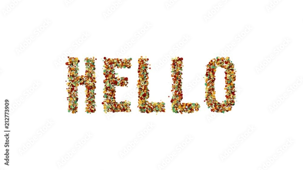 Hello motion graphics flat animation revealer motion poster, banner ...