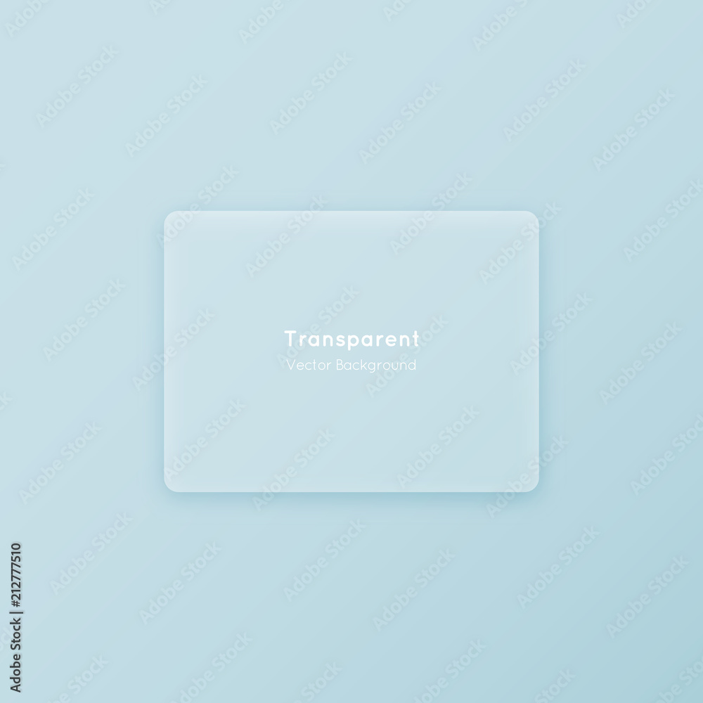 Translucent matte glass horizontal vector transparent rectangle shape ...