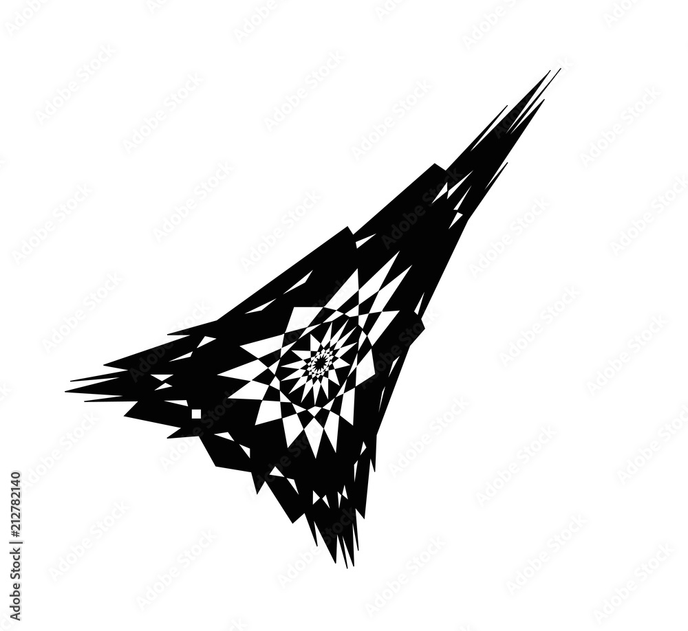 Geometric spaceship design silhouette logo vector illustration Stock ...