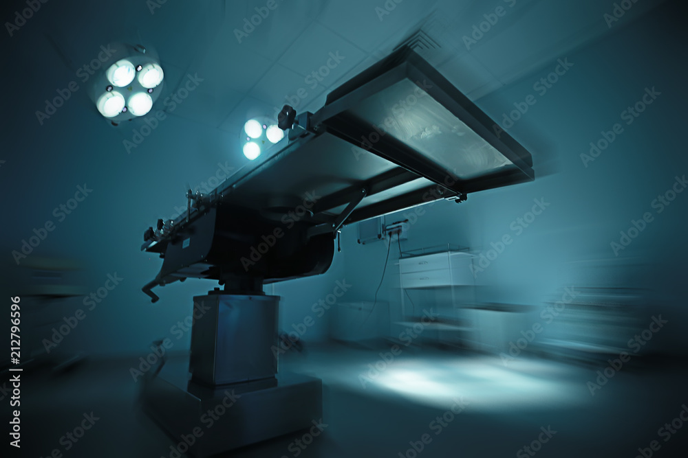 morgue medical room, medical clinic, surgical table in the morgue Stock ...