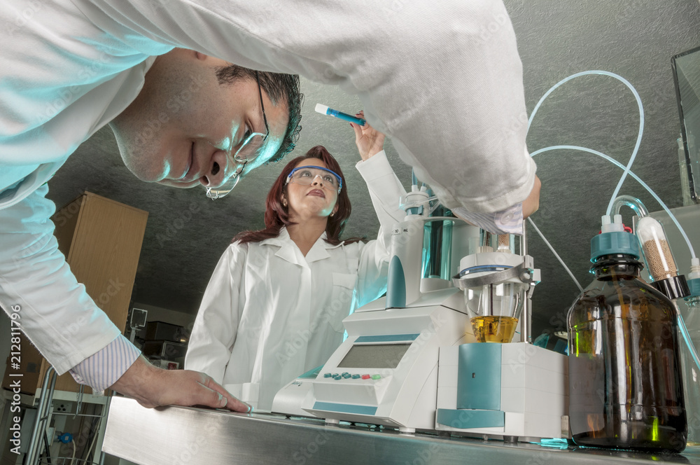 Chemical lab Quality control essential for a good result Stock Photo ...