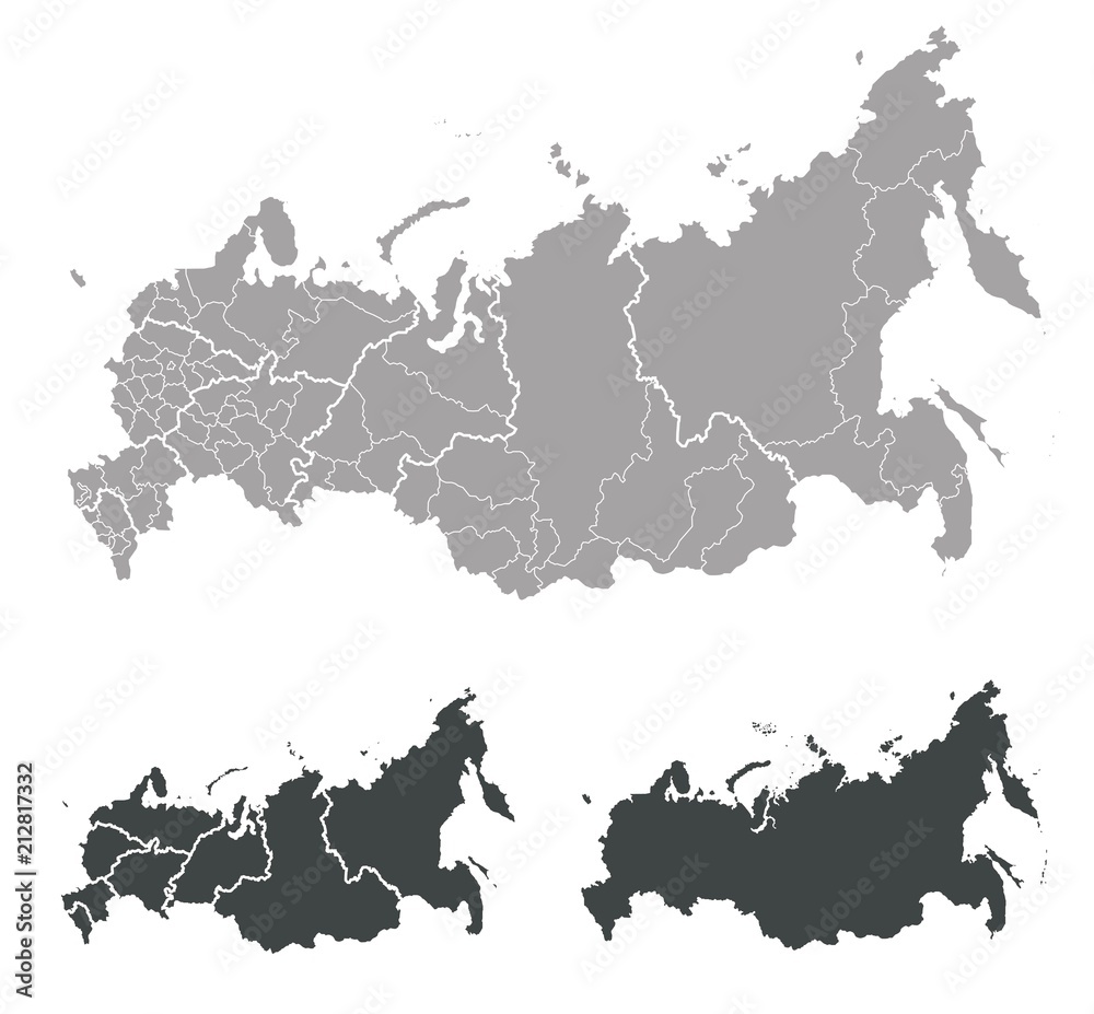 Map of Russia Stock Vector | Adobe Stock