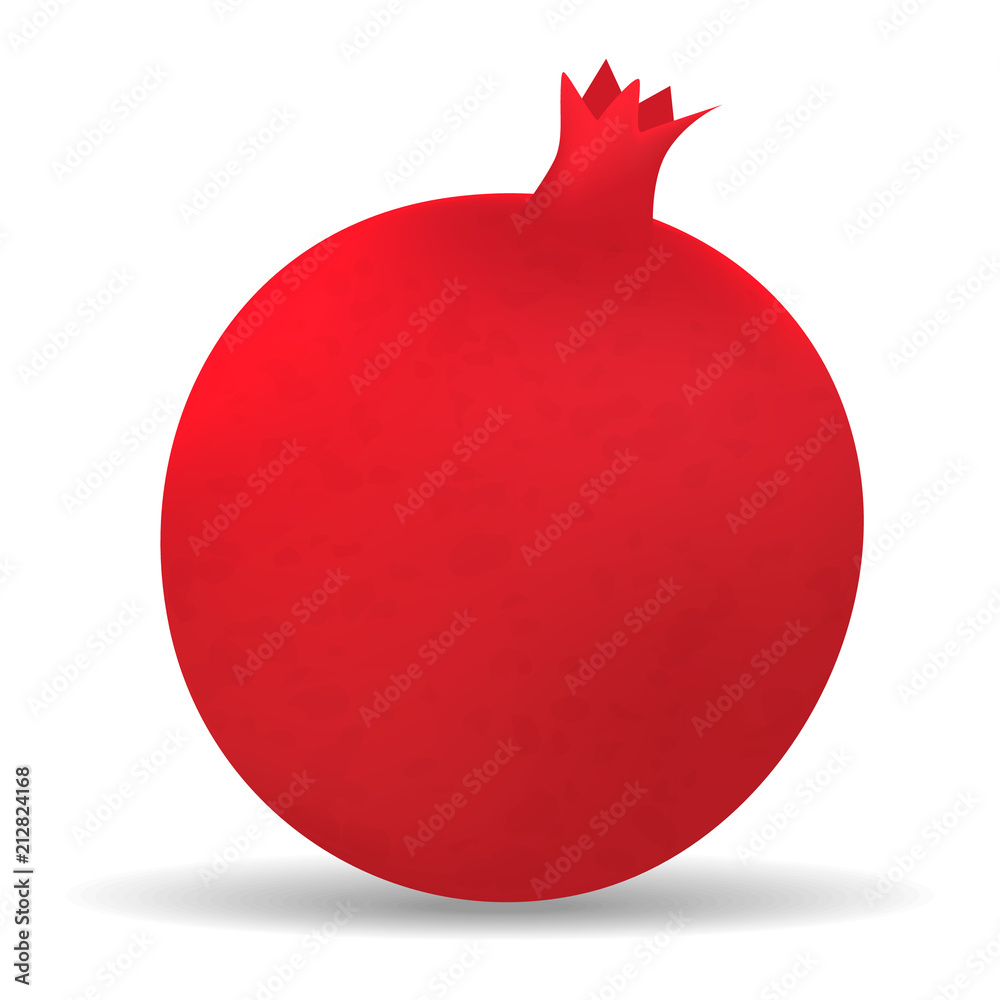 Pomegranate icon. Realistic illustration of pomegranate vector icon for ...