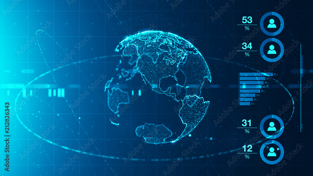Worldwide global business data infographics Stock Illustration | Adobe ...