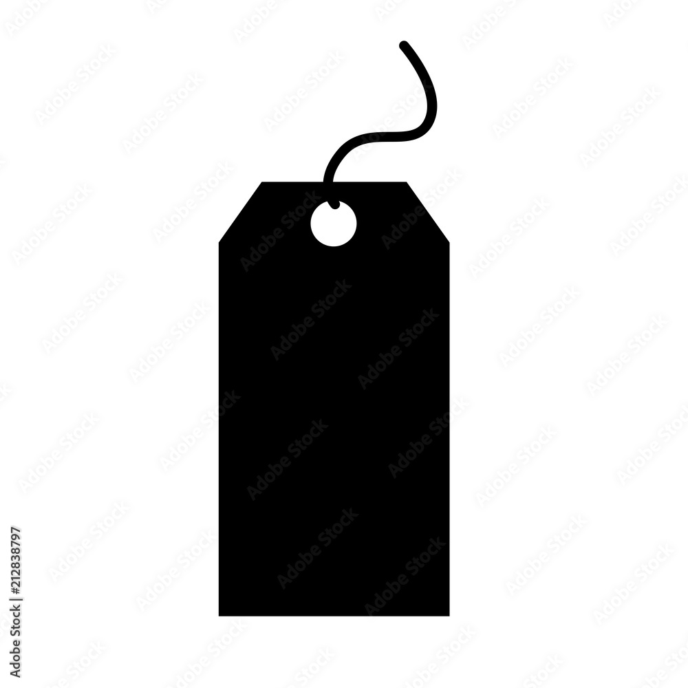 black price tag logo vector design isolate on white background ...