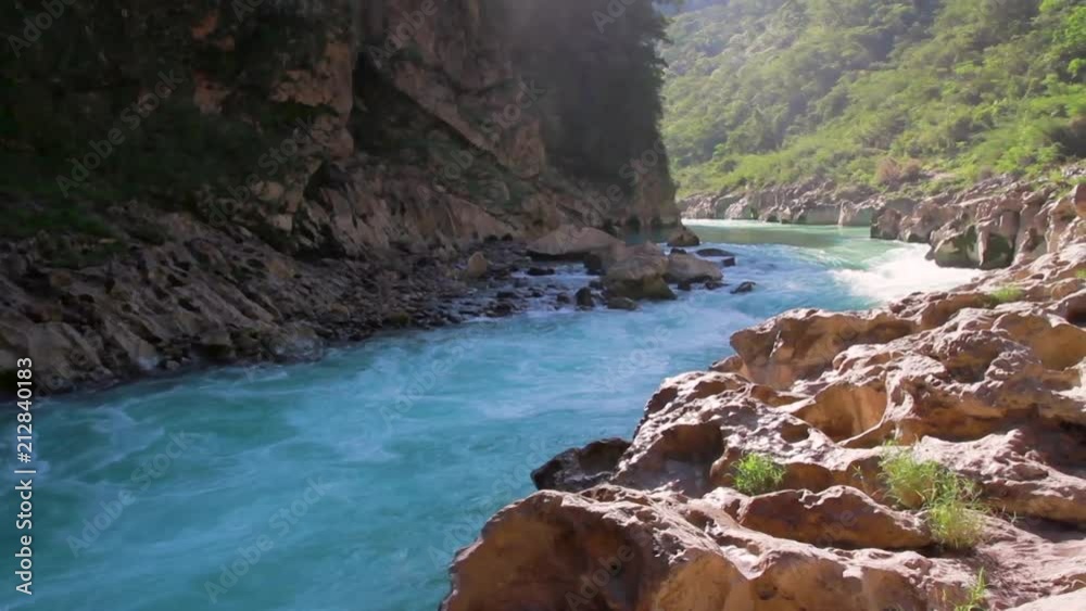 Cascada Tamul and Tampaon river - Huasteca potosina, Mexico Stock Video ...