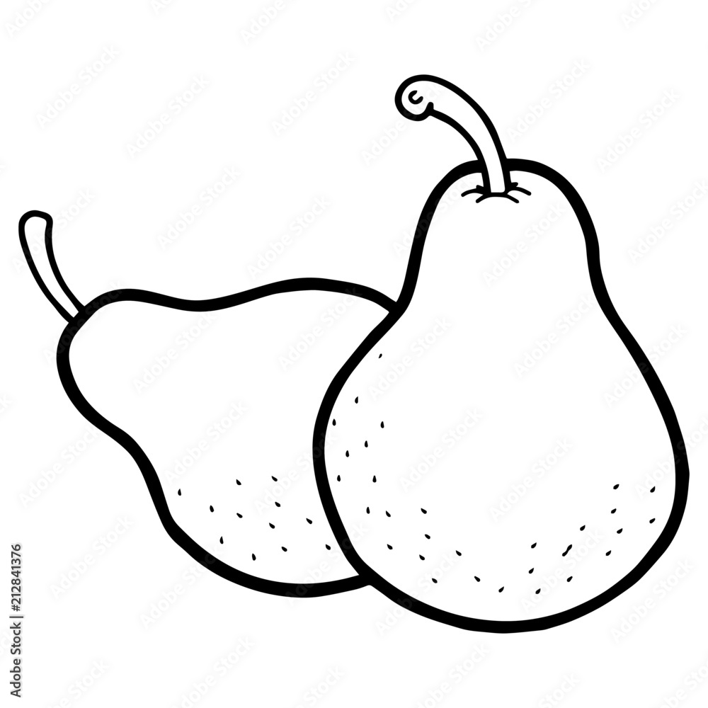 Pear cartoon illustration isolated on white background for children ...
