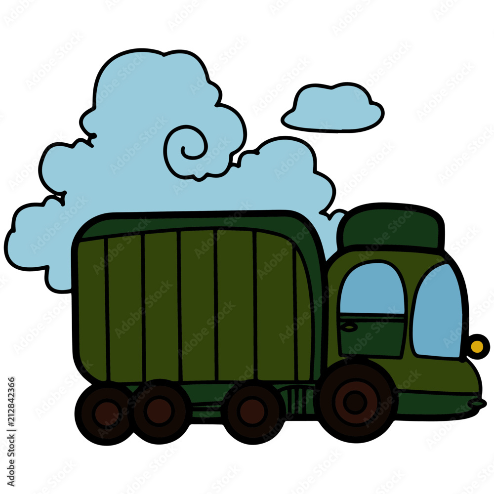 Cute garbage collector cartoon illustration isolated on white ...