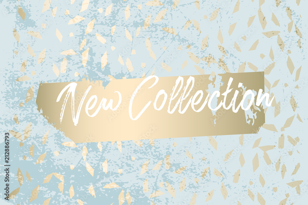 Worn Marble Gold and Pastel advertising background. Fashion artistic ...