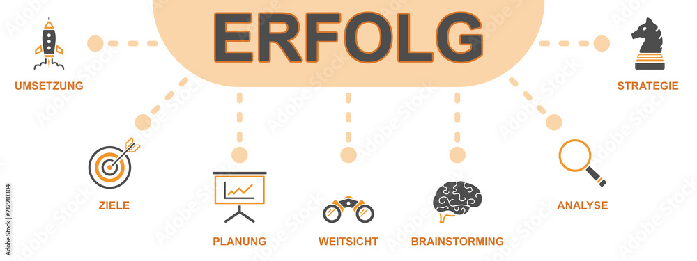 Erfolg - Banner (Icons) Stock Vector | Adobe Stock