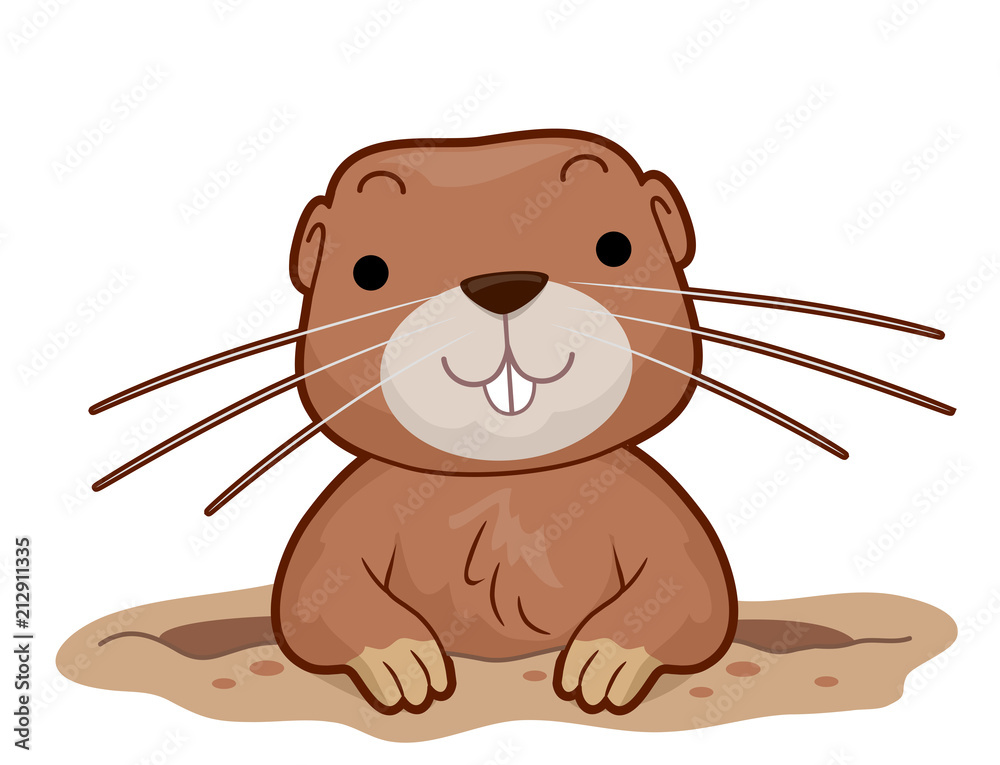 Gopher Hole Illustration Stock Vector | Adobe Stock