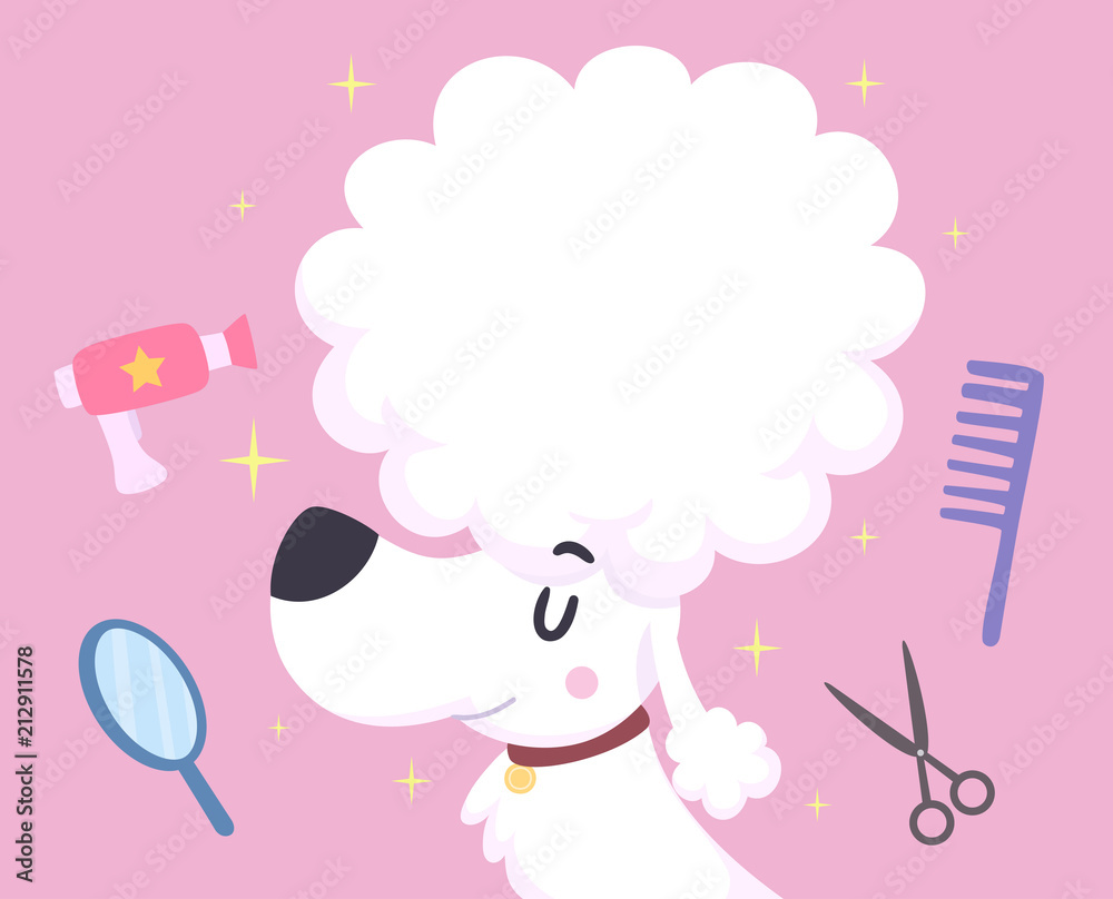 Dog Grooming Illustration Stock Vector | Adobe Stock