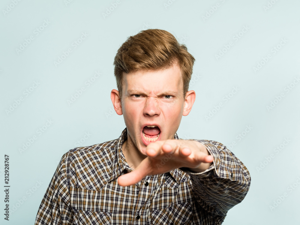 i send you rays of hatred. daunting frightening fearsome angry man ...