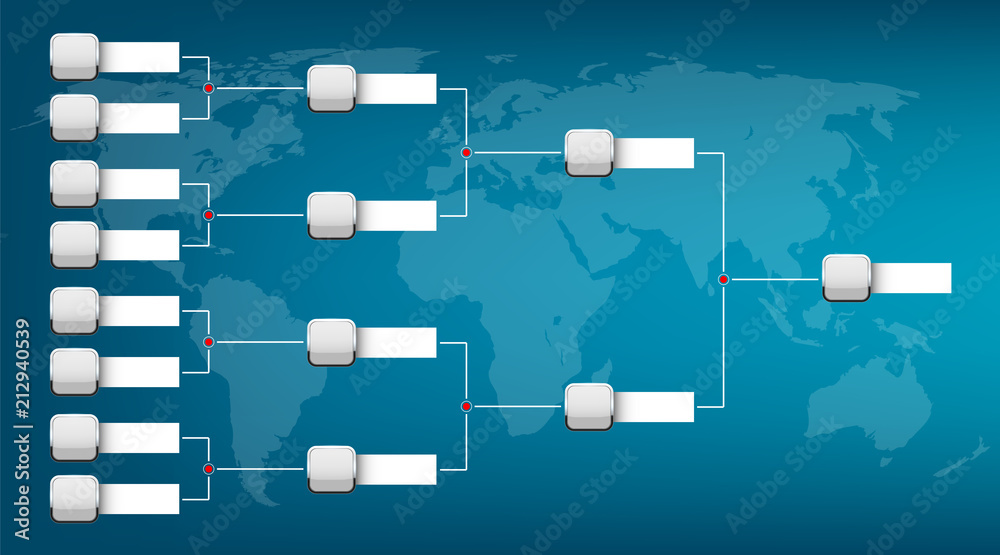 Creative vector illustration of playoffs schedule with two conference ...