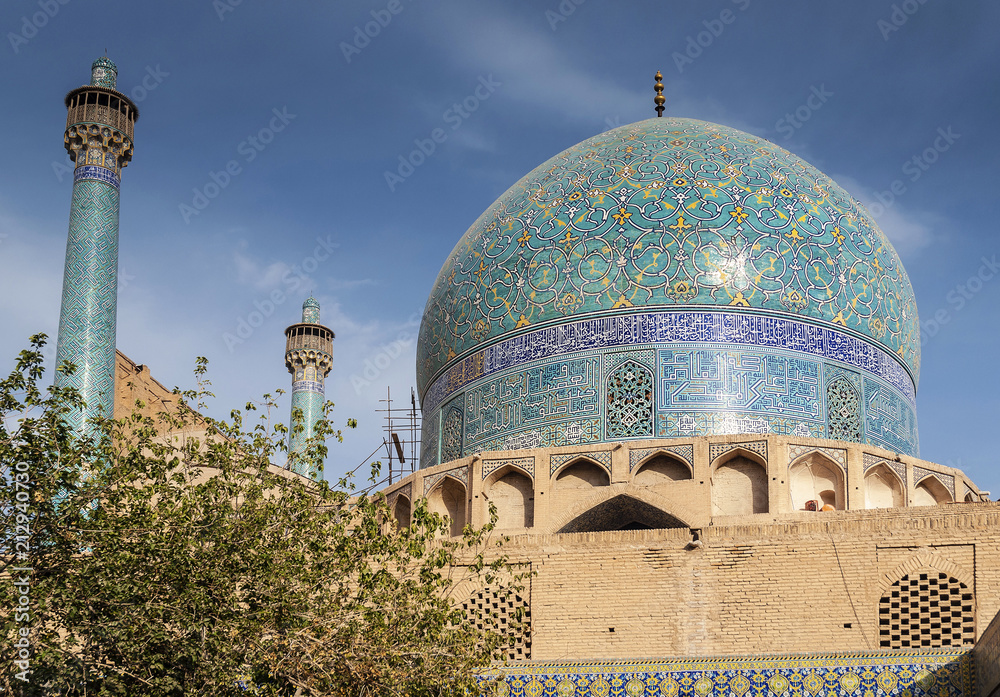 persian islamic architecture detail of imam mosque in esfahan isfahan ...
