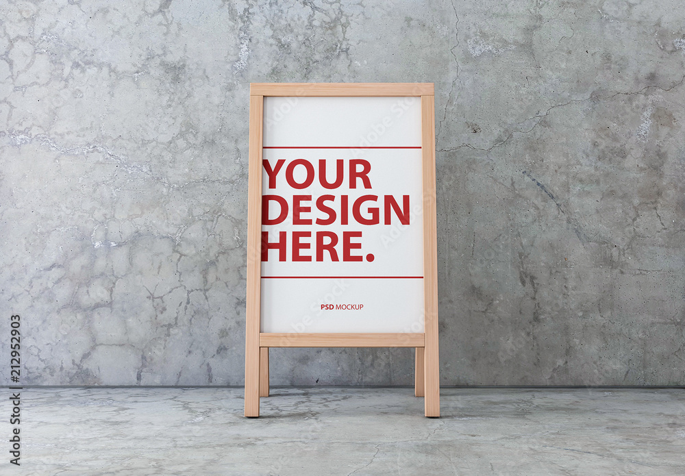 Wooden Menu Board Mockup Stock Template | Adobe Stock