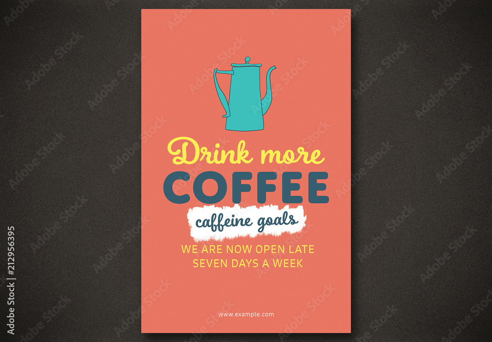Coffee Shop Poster Layout Stock Template | Adobe Stock