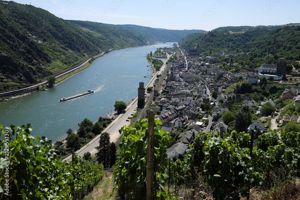 Oberwesel am Rhein - Welterbe Oberes Mittelrheintal - Stockfoto Stock ...