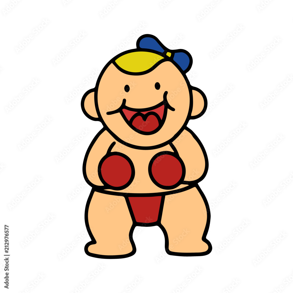 Sumo wrestler cartoon illustration isolated on white background for ...