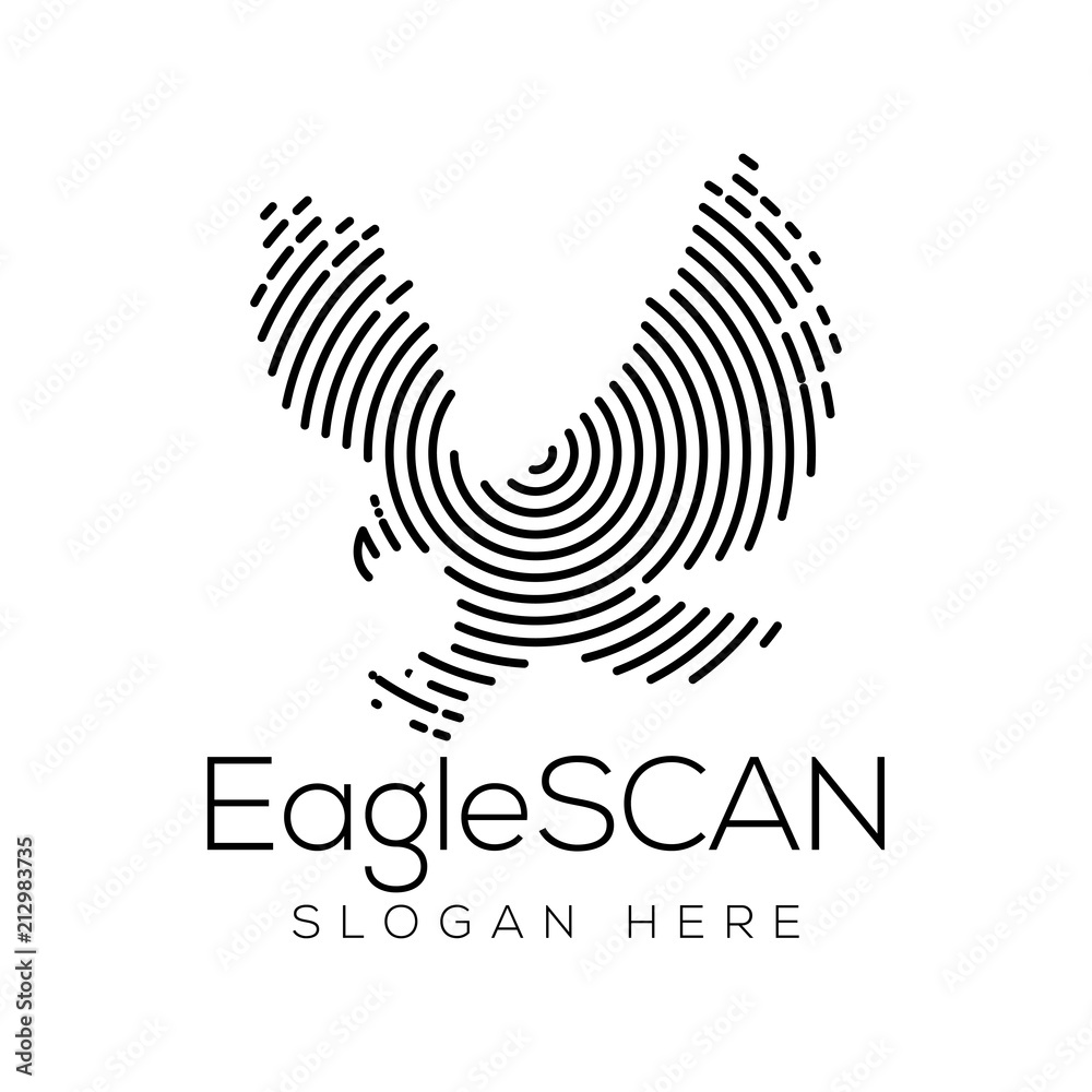 Eagle Scan technology logo vector element. Animal Technology Logo ...