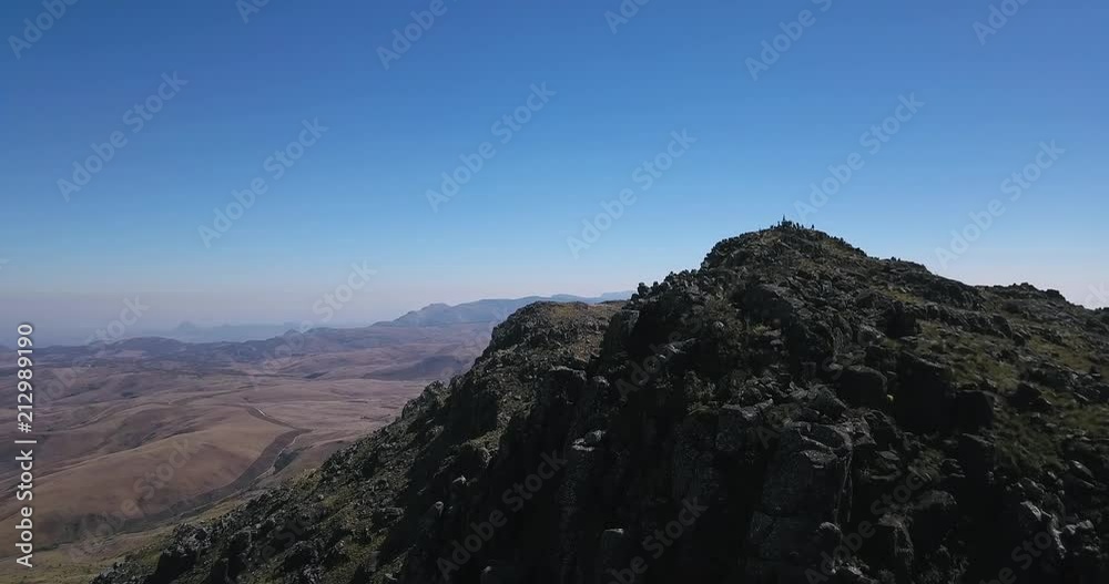 Drone footage of the summit of mount Nyangani, the highest point in ...