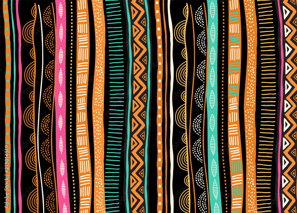African background, flyer with tribal traditional pattern. Concept ...