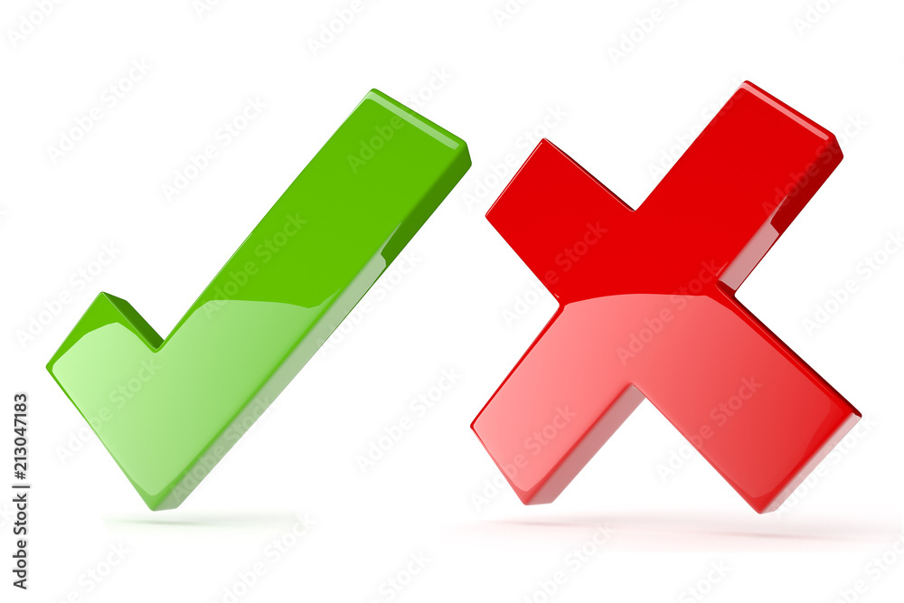 Check mark 3d icon - 3D render Stock Illustration | Adobe Stock