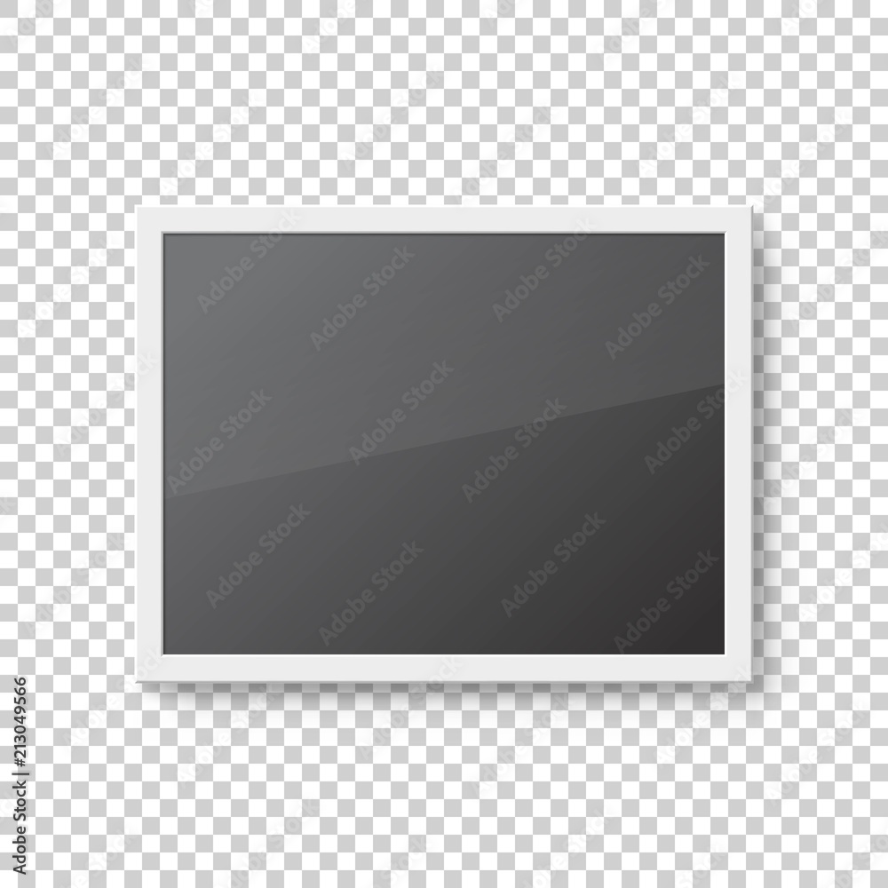 Realistic picture frame on transparent background. Photo frame template ...