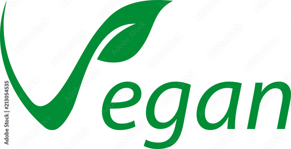 Vegetarisches Symbol mit Blatt, Vegan, Logo, Zeichen Stock-Vektorgrafik ...