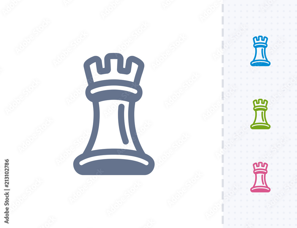 Tower Chess Piece - Vibrant Stencyl Icons . A professional, pixel ...