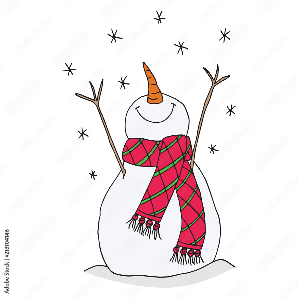 Happy Snowman Clipart
