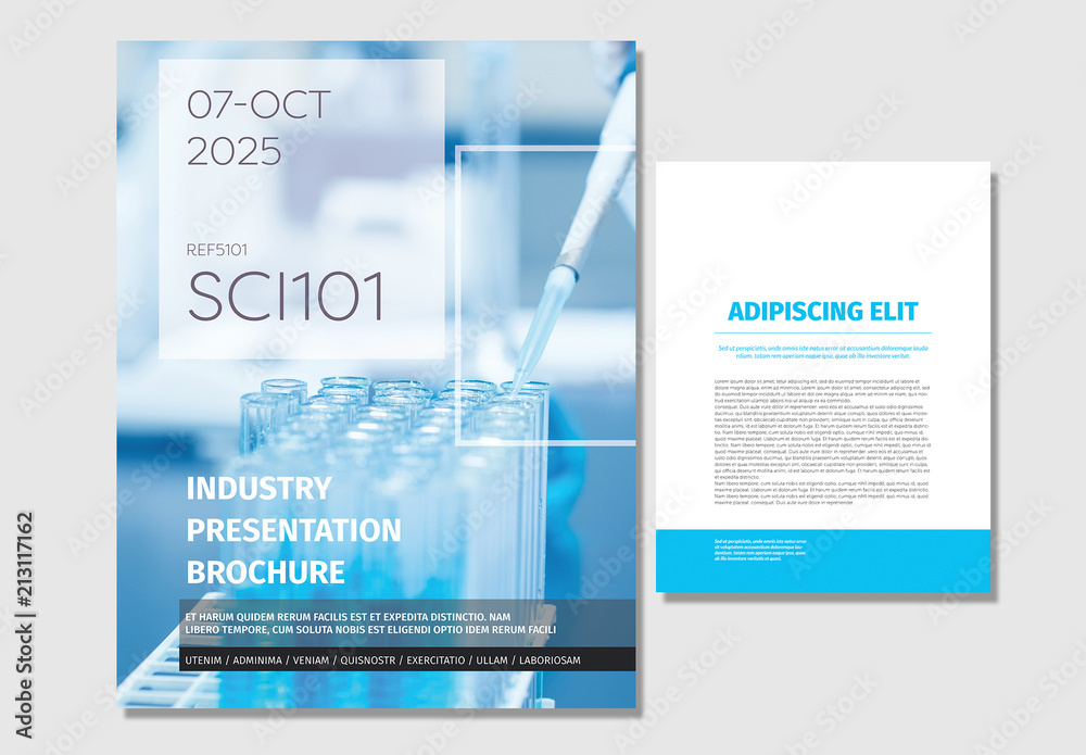 Double Sided Flyer Layout Stock Template | Adobe Stock