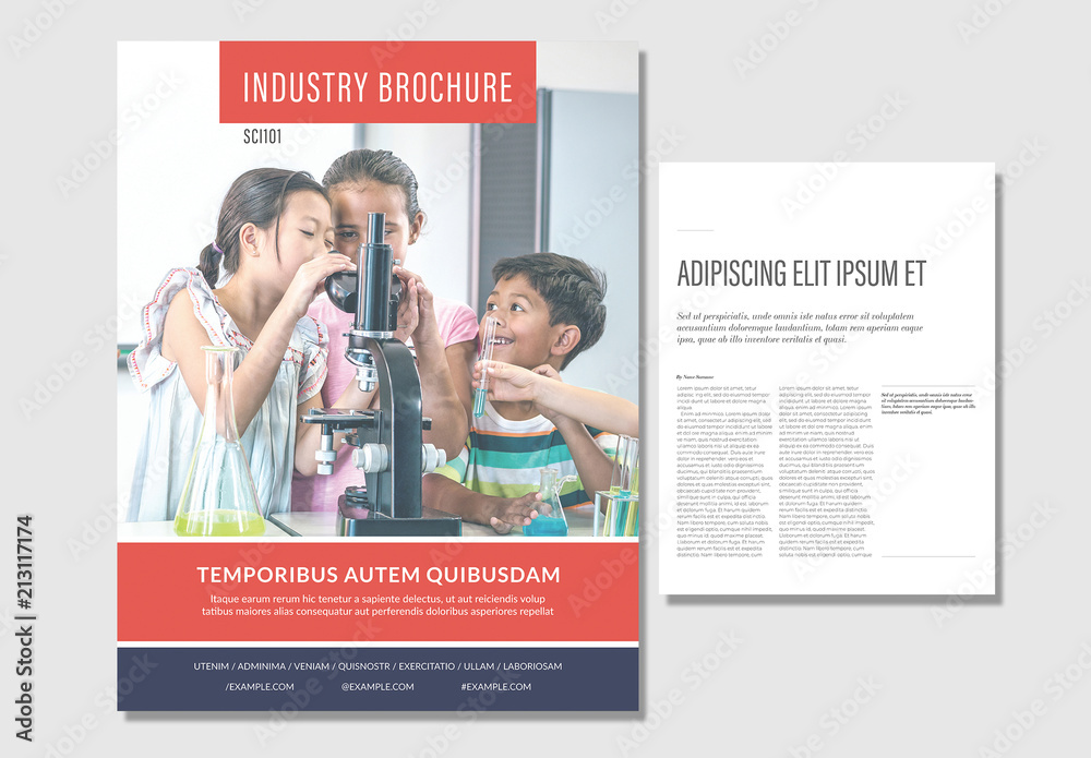 Double Sided Flyer Layout Stock Template | Adobe Stock